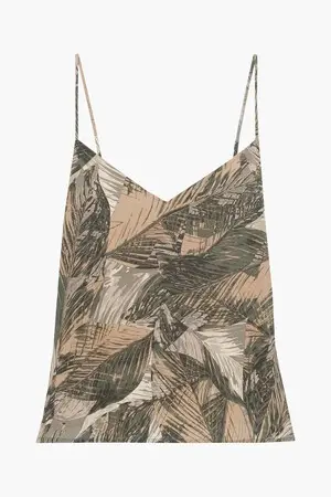 L'Agence Jane Printed Silk-habotai Camisole