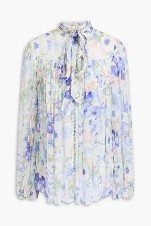 Zimmermann Floral-print Crepon Blouse