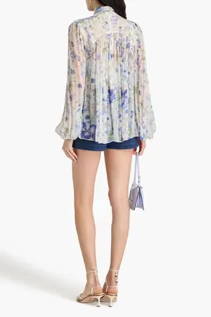 Zimmermann Floral-print Crepon Blouse