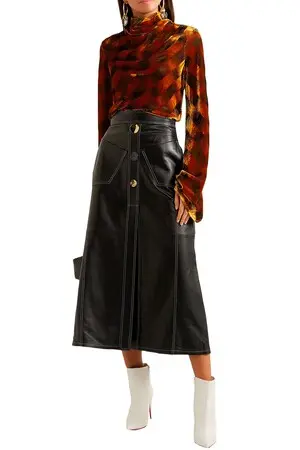 ELLERY Tonalism Checked Velvet Top
