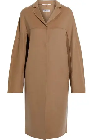 Max Mara Wool And Angorablend Coat Camel