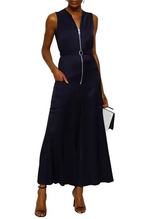 Victoria Beckham Belted Twill Jumpsuit