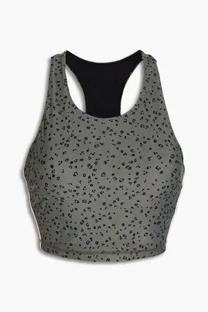 The Upside Leopardprint Sports Bra - Army Green