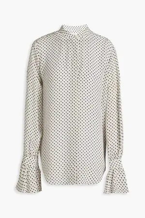Equipment Polkadot Silk Shirt - Off-white