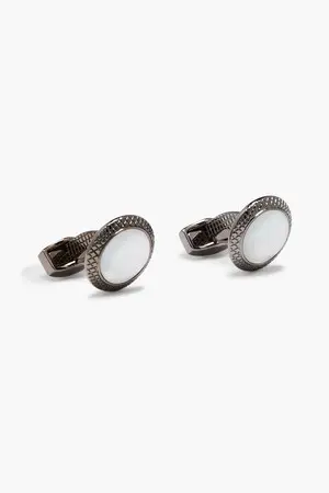 Tateossian Tone Motherofpearl Cufflinks - Gunmetal