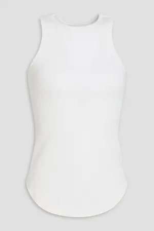 Zimmermann Ribbed Stretch-cotton Jersey Tank - White