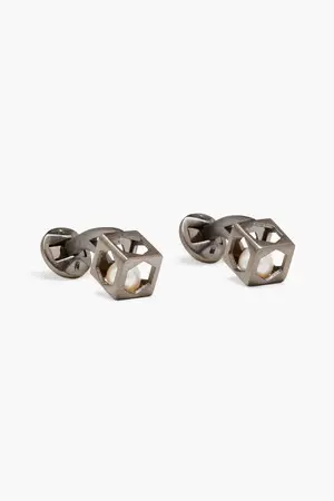 Tateossian Rutheniumplated Pearl Cufflinks