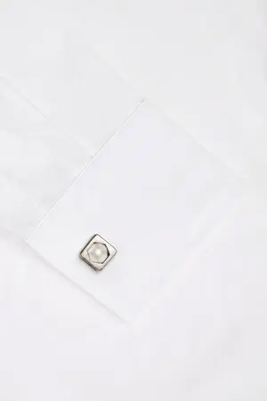 Tateossian Rutheniumplated Pearl Cufflinks