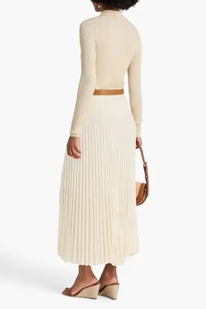 Zimmermann Ribbed-knit Midi Skirt