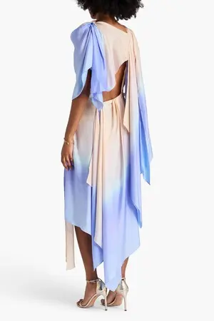 Zimmermann Draped Dégradé Silk-twill Mini Dress