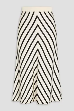 Zimmermann Striped Stretch-knit Midi Skirt