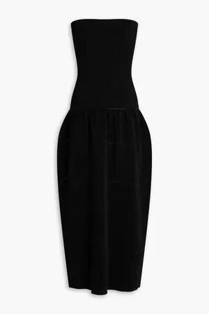 Zimmermann Strapless Knitted Midi Dress - Black