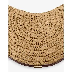 REISS Harriet Raffia-effect Woven Shoulder Bag