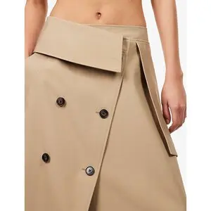 ROHE FRAMES Deconstructed Trench Cotton Midi Skirt