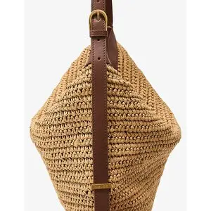 REISS Woven Raffia Tote Bag - Natural