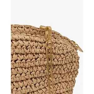 REISS Raffia Clutch Bag