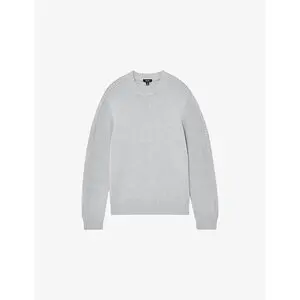 REISS Beech Knitted Wool-blend Jumper - Soft Grey