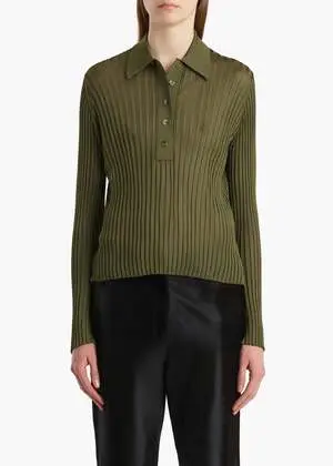 Khaite Vin Knit Top - Olive
