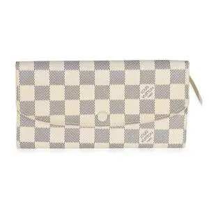 LOUIS VUITTON Damier Azur Canvas Emilie Wallet - Beige