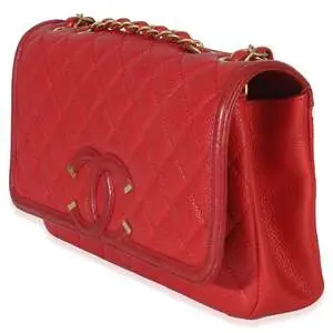 Chanel Quilted Caviar Filigree Flap Bag