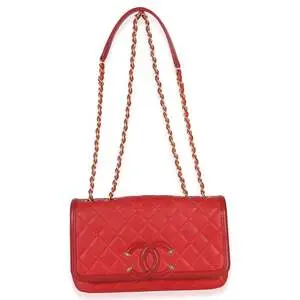 Chanel Quilted Caviar Filigree Flap Bag