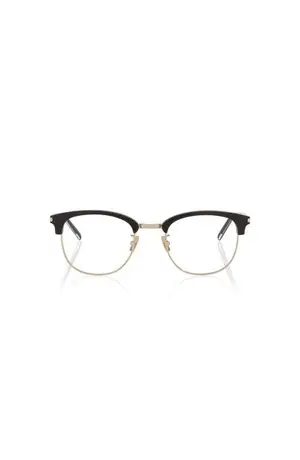 Saint Laurent 51mm Round Optical Glasses - Black