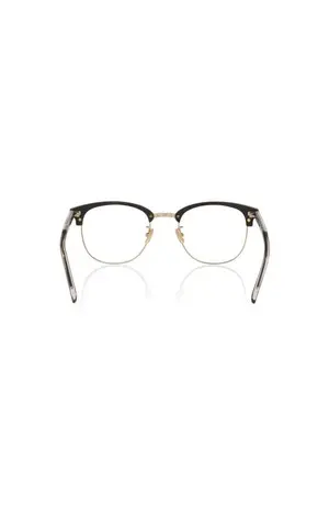 Saint Laurent 51mm Round Optical Glasses - Black