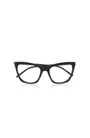 Saint Laurent 55mm Cat Eye Optical Glasses - Black