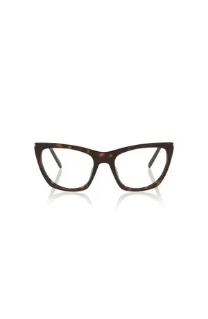 Saint Laurent 55mm Cat Eye Optical Glasses - Tortoise