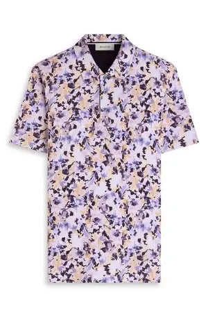 Bugatchi Hendrix Floral Pima Cotton Polo