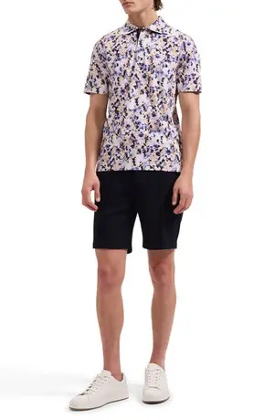 Bugatchi Hendrix Floral Pima Cotton Polo