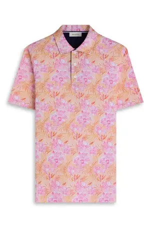 Bugatchi Hendrix Floral Pima Cotton Polo