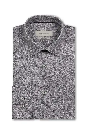 Bugatchi James Ooohcotton® Floral Print Button-up Shirt - Graphite