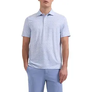 Bugatchi Three-button Performance Polo - Periwinkle
