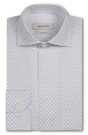 Bugatchi Devon Ooohcotton® Diagonal Print Button-up Shirt