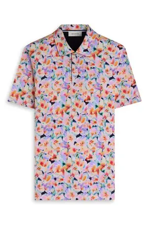 Bugatchi Hendrix Floral Pima Cotton Polo