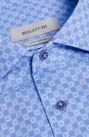 Bugatchi Devon Ooohcotton® Circle Print Button-up Shirt