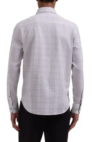 Bugatchi James Ooohcotton® Plaid Button-up Shirt - Limestone