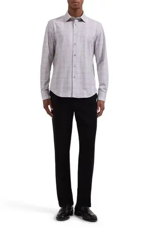 Bugatchi James Ooohcotton® Plaid Button-up Shirt - Limestone