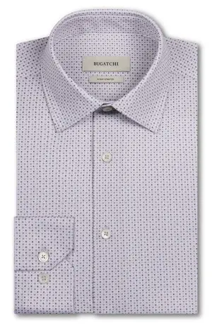 Bugatchi James Ooohcotton® Geometric Print Button-up Shirt - Limestone