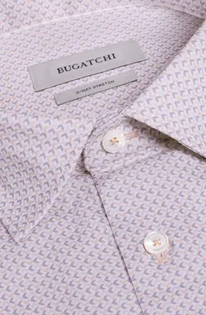 Bugatchi James Ooohcotton® Geo Print Button-up Shirt - Cinnamon