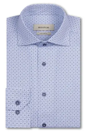 Bugatchi Devon Ooohcotton® Tile Geo Print Button-up Shirt