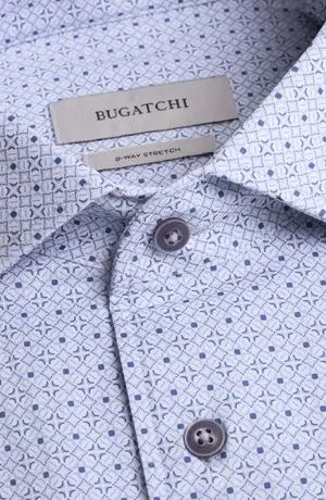 Bugatchi Devon Ooohcotton® Tile Geo Print Button-up Shirt