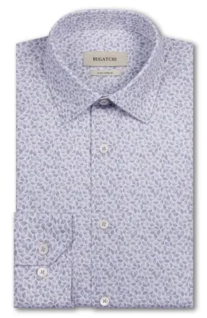 Bugatchi James Ooohcotton® Leaf Print Button-up Shirt - Sand