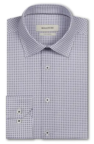 Bugatchi James Ooohcotton® Geo Print Button-up Shirt - White