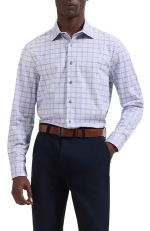 Bugatchi Jimmy Ooohcotton® Plaid Button-up Shirt - Dusty Pink
