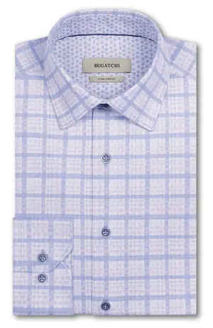 Bugatchi Jimmy Ooohcotton® Plaid Button-up Shirt - Dusty Pink