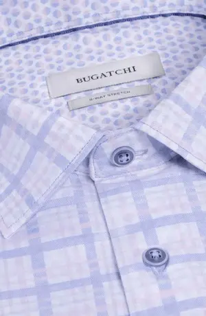 Bugatchi Jimmy Ooohcotton® Plaid Button-up Shirt - Dusty Pink