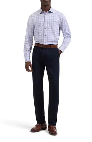 Bugatchi Jimmy Ooohcotton® Plaid Button-up Shirt - Dusty Pink