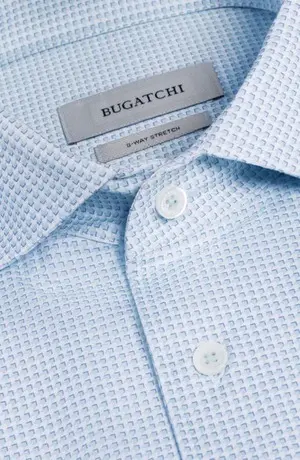 Bugatchi Devon Ooohcotton® Optical Grid Print Button-up Shirt